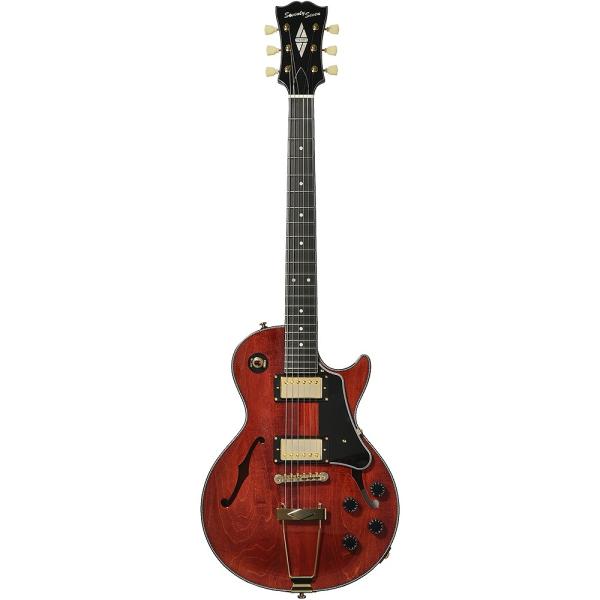 [セブンティーセブンギターズ][Deviser,ディバイザー][セミアコースティックギター,セミアコ,ホロウ][Les Paul,レスポールタイプ][レッド,赤][エレキギター,Electric Guitar]