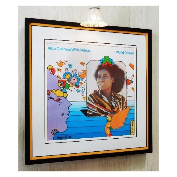 ●アリス・コルトレーン/ワールド・ギャラクシー/1972/LPジャケット・ポスターの額装品●LPジャケット・ポスターの大きさ/約29cmｘ29cm　レコード等の付属品はありません。●額/木製/ブラック/アクリル仕様　外枠寸法　42cｍｘ42...