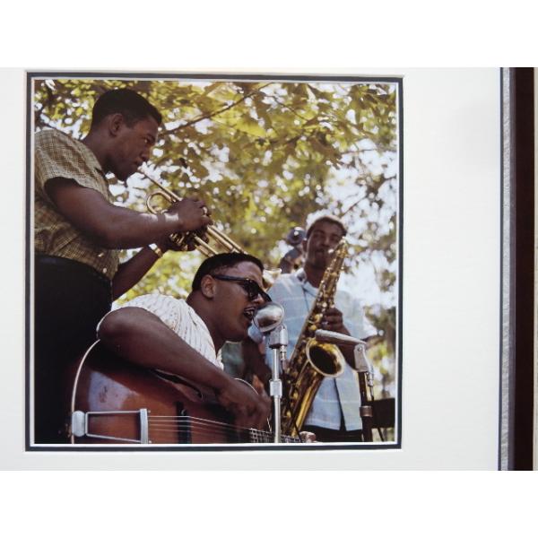 ●Li'l Snooks Eaglin Band/Picnic at the Branch Inn in Slidell.New Orleans/アートピクチャーの額装品●アートピクチャーサイズ（約21cmx21cm）●額/木製/ブラック/...