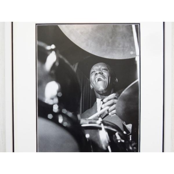 ●Art Blakey/The Cork &amp; Bib“ nightclub in Westbury, Long Island.NY 1958/アートピクチャーの額装品●アートピクチャーサイズ（約36cmx26cm） ●額　木製/ホワ...