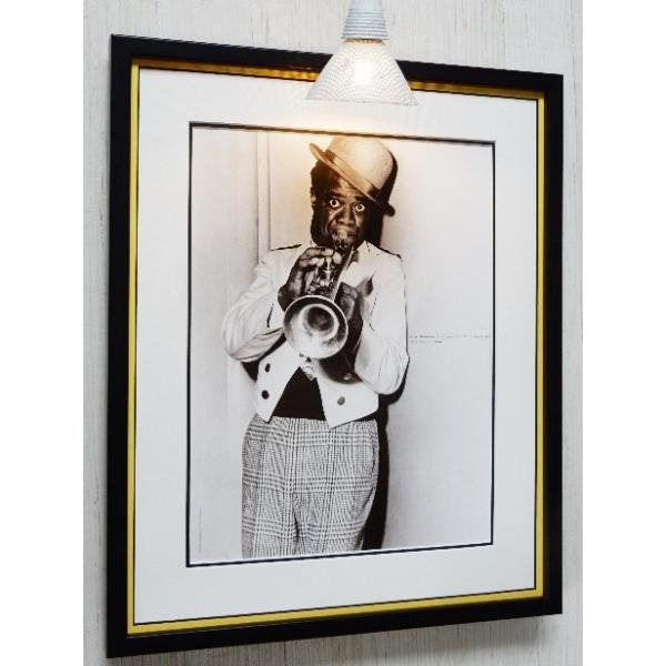 ●ルイ・アームストロング/Scene from the Columbia production"Jam Session"1944/アートピクチャーの額装品●アートピクチャーサイズ（約28mmx21cm）●額/木製/ブラック/アクリル仕様　外...