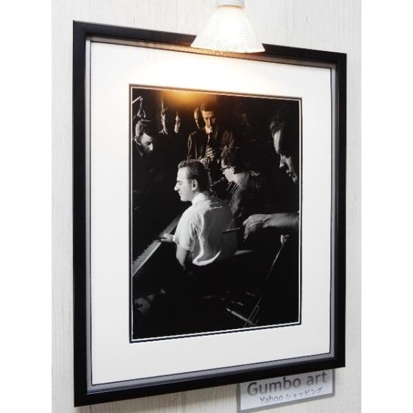 ●リー・コニッツ/レニー・トリスターノ/Metronome All Stars/New York 1949/アートピクチャーの額装品●アートピクチャーサイズ（約31mmx23cm）●額/木製/ブラック/アクリル仕様　外枠寸法　44cｍｘ37...
