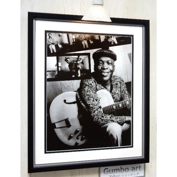 ●ジョン・リー・フッカー/John Lee Hooker/1971/ブルース・アートフォトの額装品●アートピクチャーサイズ（約34cmx27cm）●額/木製/ブラック/アクリル仕様　外枠寸法　約44cｍｘ37cｍ　専用箱、吊下げ備品付●2m...