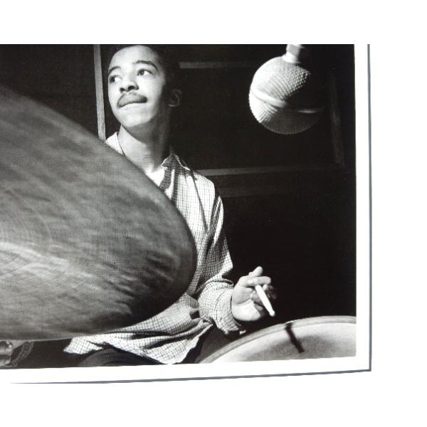 ●トニー・ウィリアムス/アートフォトの額装品●Tony Williams.Eric Dolphy.Out of Lunch Session Photo.NJ 1964●アートピクチャーサイズ（約20cmx20cm） ●額　木製/ブラック/ア...