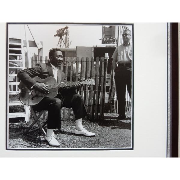 ●マディー・ウォータズ/アートピクチャーの額装品●マディー・ウォータズ/New Port Jazzfest 1960●アートピクチャーサイズ（約21cmx21cm）●額/木製/ブラック/アクリル仕様　外枠寸法　37cｍｘ37cｍ　専用箱、吊...