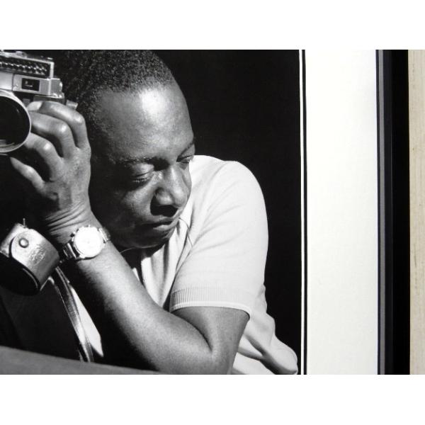 ●ミルト・ヒントン/アートフォトの額装品●Milt Hinton ,Ike Quebec HEAVYSOUL Session Englewood Cliffs.NJ 1961●アートピクチャーサイズ（約36cmx28cm） ●額　木製/ブラ...