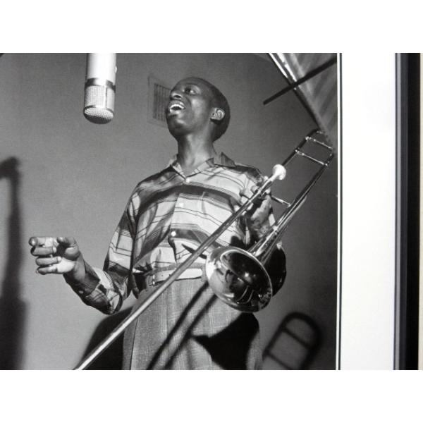 ●Bennie Green WALKIN' AND TALKIN' Recording Session 1959.NJ. /アートピクチャーの額装品●アートピクチャーサイズ（約36cmx26cm） ●額　木製/ブラック/アクリル仕様　外枠寸...