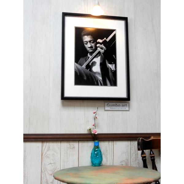 ●グラント・グリーン/Grant Street Recording Session Photo 1961/アートピクチャーの額装品●アートピクチャーサイズ（約36cmx26cm） ●額　木製/ブラック/アクリルパネル仕様　外枠寸法　約53c...