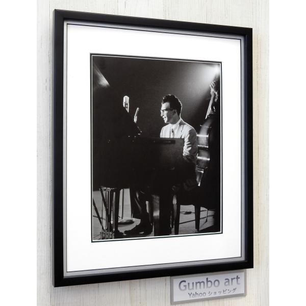 ●デイブ・ブルーベック/アートピクチャーの額装品●Dave Brubeck.At Wilshire Ebell.Los Angels/1953●アートピクチャーサイズ（約31cmx23cm）●額装仕様.ホワイト＆ブラック/シルバーライン/黒...