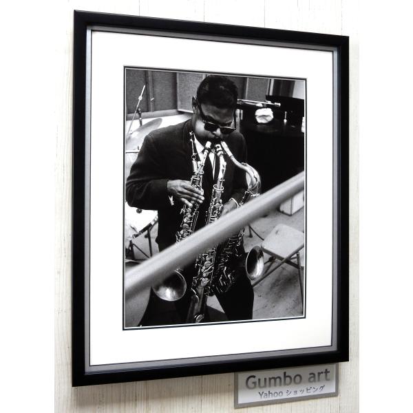 ●ローランド・カーク/First Recording Session 1960/アートピクチャーの額装品●額装仕様/ホワイト＆ブラック/シルバーライン/黒額●アートピクチャーサイズ（約32cmx25cm）●額/木製/ブラック/アクリルパネル...