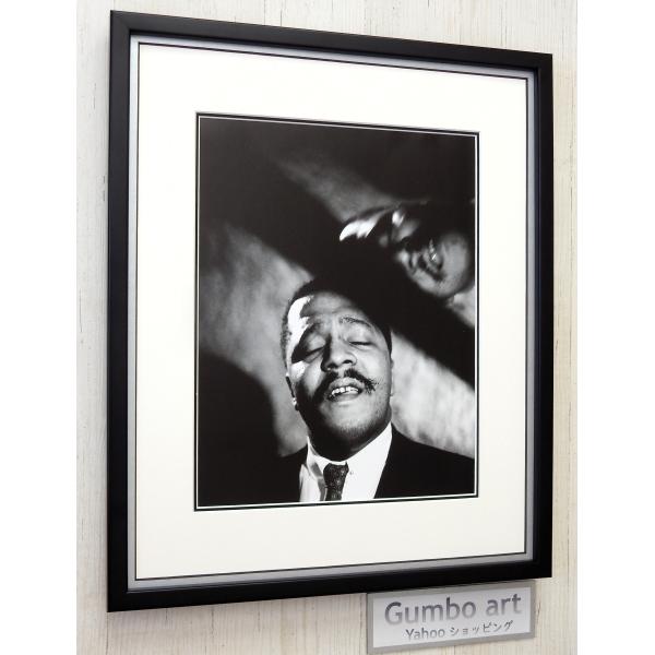●Bud Powell/Paris 1960/アートピクチャーの額装品●額装仕様/ホワイト＆ブラック/シルバーライン/黒額●アートピクチャーサイズ（約32cmx25cm）●額/木製/ブラック/アクリルパネル仕様　●額外枠寸法　約44cｍｘ3...