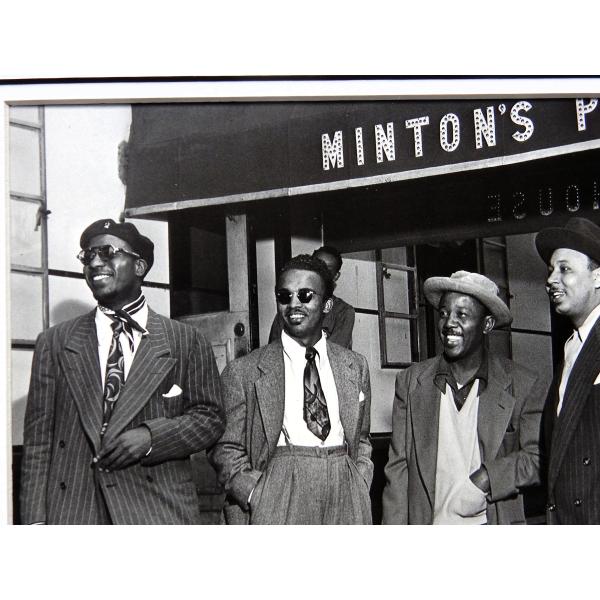 ●Thelonious Monk/Howard Mcghee/Roy Eldridge/Teddy Hill/Minton's Playhouse.New York 1948/アートピクチャーの額装品●額装仕様/ホワイト＆ブラック/シルバー...