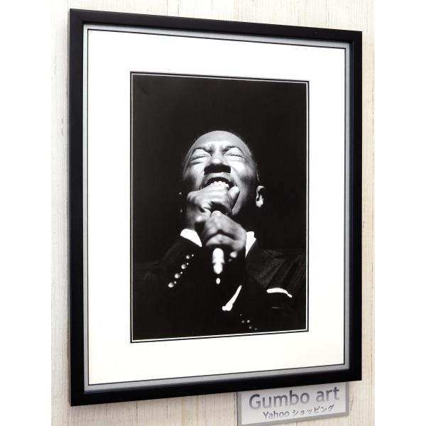 ●Joe Williamsl w/Count Basie Orchestra New York 1954/アートピクチャーの額装品●額装仕様/ホワイト＆ブラック/シルバーライン/黒額●アートピクチャーサイズ（約31cmx23cm）●額/木製...