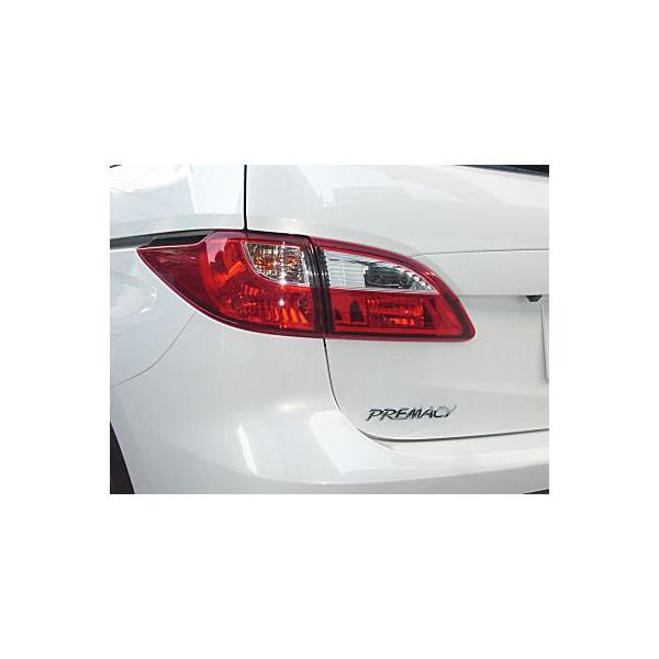適合車種…’10/5月〜　マツダ　プレマシー　CWEFW・CWEAW特徴…純正テールランプの点燈しないトランク側バックライト下部のダミー部分を、シャインテールＫＩＴでスモール点燈させてリアテールランプのドレスアップをしてセイフティ−ドライブ...