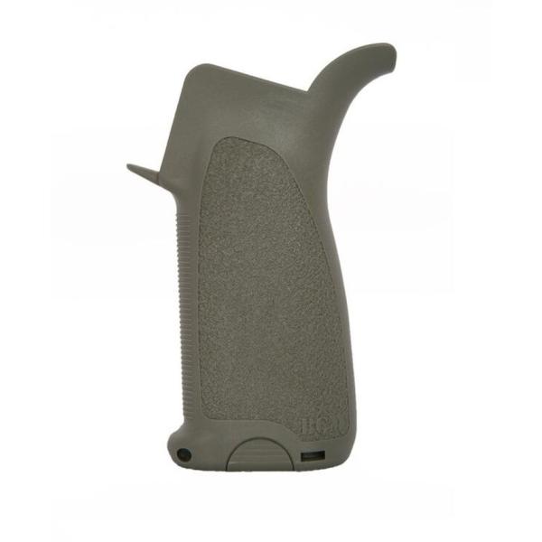 ・Reduced angle for improved ergonomics and trigger control・Hinged trap door offering storage inside the grip with a wate...