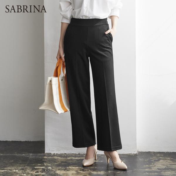 【発売日：2025年05月02日】【SABRINA　レギンスパンツ】楽なのに美しく、スタイリッシュに見える設計にこだわったパンツを提案。暑い季節の通勤スタイルにぴったりのワイドパンツ。冷感鹿の子ストレッチ素材を使用し、清涼感としなやかな光沢...