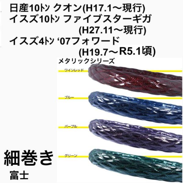 店頭でも大人気！トラック用ハンドルカバー！適応車種●４ｔ　イスズ’07フォワード（Ｈ19.7〜Ｒ5.1頃）'23フォワード不可●１０ｔ　イスズファイブスターギガ（H27.11〜現行）●１０ｔ   日産クオン（H17.1〜現行）●商品名：Mo...