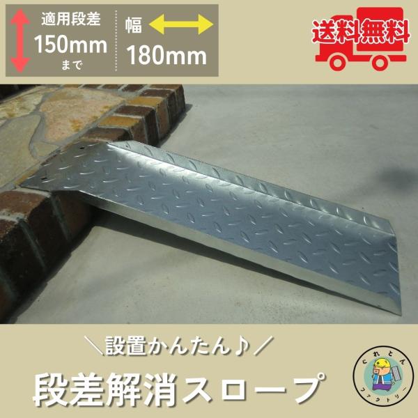 【お問い合わせ番号 Y177100】【商品名　縞鋼板製段差解消スロープ HSP-100】＼段差の悩みこれで解決／簡単設置で、自転車や一輪車はもちろん２枚使えば、ベビーカーや車いすなどに幅広く対応します。滑り止め付きで、耐荷重も350kgまで...