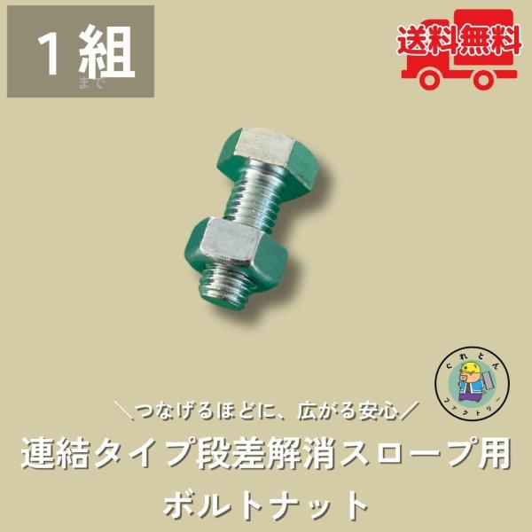 【お問い合わせ番号 Y190001】【商品名　縞鋼板製段差解消スロープ 連結タイプ HSP-R-300W用 ボルトナット】【材質】鋼板製【仕上げ】溶解亜鉛メッキ仕上げ【規格】M10 首下25 ユニクロ※１組の販売となります。◆適用荷重を超え...