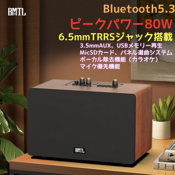 屋内での家族のパーティーでも屋外でのバーベキューイベントでも路上ライブでも老人ホームでもいつでもどこでもニーズに応え多様な音楽体験できます。TRRSジャックで楽器やマイクの接続ができます。マイクの音量とエコを調節できます。マイク優先機能：マ...