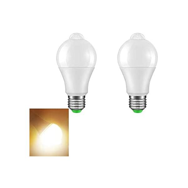 2個セット人が感知範囲内に入るとライト点灯します。 発光色：1.ホワイト（昼白）2.電球色 センサータイプ（約15-20秒動きがないと自動消灯）タイプ１：明暗センサー+人感センサー（周り暗い時のみ人感センサーが働いて感知範囲で点灯します。）...