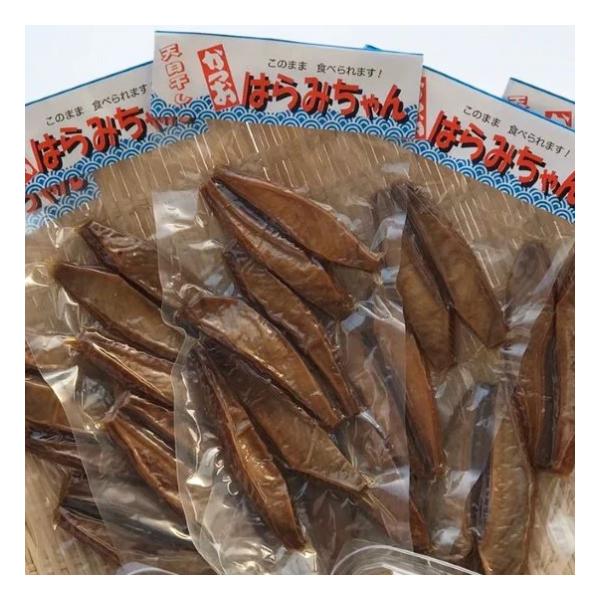 『はらみちゃん』は、七宝篠原商店伝統の調合で味付したカツオの腹皮を、独自の製法で調理し真空パックにしています。指宿で人気の「カツオ腹皮」を、開けてそのまま召し上がれるお手軽な一品です。焼く手間を省いてすぐに召し上がれるので、自宅で焼き魚はち...