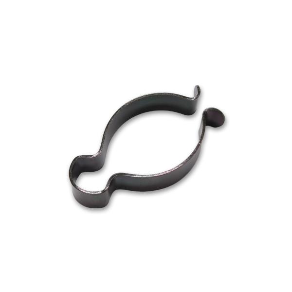 フレームダウンチューブに沿ってクラッチワイヤーを半固定させる為のクランプホルダー。ワイヤーのスムースな取り回しを実現するとともに、エキパイとの接触も防止できます。72-85年のZ/J系に適合します。