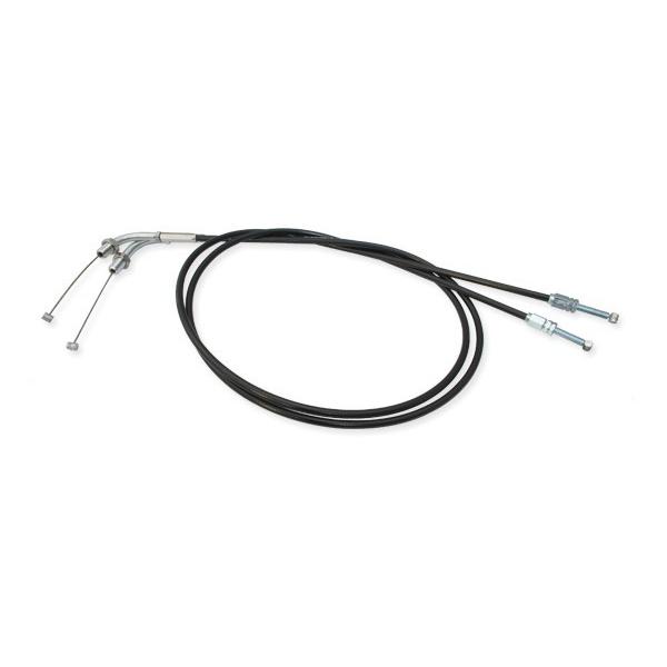 OEMリプレイスメント。錆びと無縁のステンレスワイヤーを使用しており、さらにテフロンインナーチューブの採用により摩擦抵抗を軽減し、驚くほどアクセルワークが軽快になります。A引き用、B戻し用の2本1台分での販売です。スロットルワイヤーワイヤー...