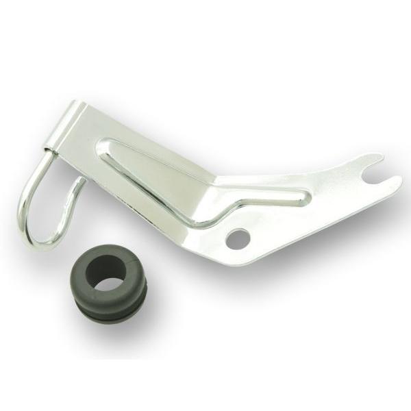 ダブルディスク化の必需品である右側用ホースブラケットとSTDを忠実に再現した左側用ホースブラケット。もちろん不可欠なホース固定用のラバーグロメット付です。右側用72-77年のZ/KZに適合します。