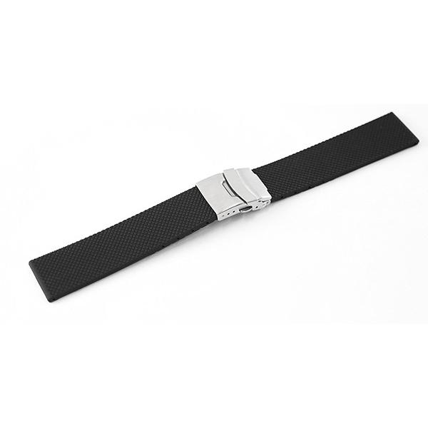 表面が網目模様のラバーベルト。エンドピースがストレートフィットで程よい厚みです。ベルトの長さはカットして調節するタイプですので、ベルトの余りがなくスマートにフィットします。簡単にカットすることができるのでサイズや形状によりますがお取り付けさ...