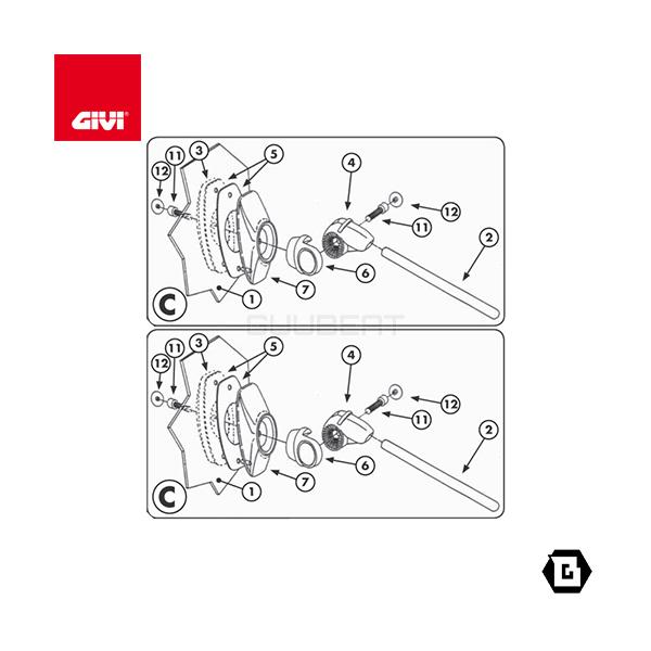 GIVI A147Aは、GIVIスクリーン・ウインドシールドを車体へ装着するための、車種専用フィッティングキットです。車種ごとに専用設計されており、高い取付精度と安定した固定を実現。対応スクリーンを確実に装着するために必要な専用マウントキッ...