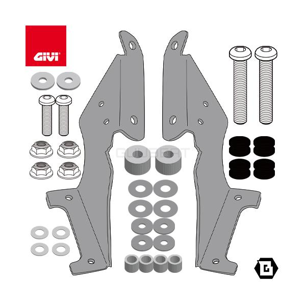 GIVI D2143KITは、GIVI製スクリーンD2144STを装着するためのフィッティングキットです。下記の車両に装着するために使用します。【適合車種】YAMAHA ナイケン 900 (19-24年モデル)【適合スクリーン】D2144ST