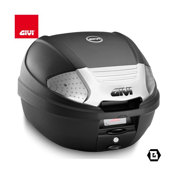 GIVI E300NT2Bは、30L容量のMONOLOCK（モノロック）ケースです。丸みを帯びた外観と、リフレクターを備えたシンプルなデザインが特徴です。容量は30L容量を確保し、ヘルメット1個を収納することができます。■商品情報一覧■容量...