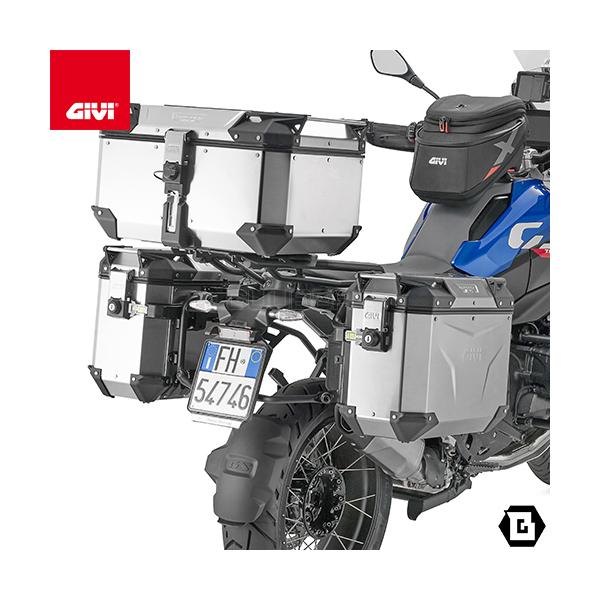 GIVI PLO5143CAMは、TREKKER OUTBACKシリーズ サイドケースを装着するためのMONOKEY CAM-SIDE サイドケースホルダーです。直径18mmの管状スチールのフレームで構成されており、TREKKER OUTB...