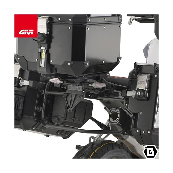 GIVI PLOS5145CAMは、TREKKER OUTBACKシリーズ サイドケースを装着するためのMONOKEY CAM-SIDE サイドケースホルダーです。直径18mmの管状スチールのフレームで構成されており、TREKKER OUT...