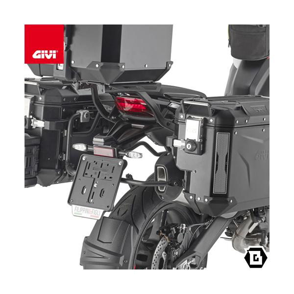 GIVI PLOS8717CAMは、TREKKER OUTBACKシリーズ サイドケースを装着するためのMONOKEY CAM-SIDE サイドケースホルダーです。直径18mmの管状スチールのフレームで構成されており、TREKKER OUT...