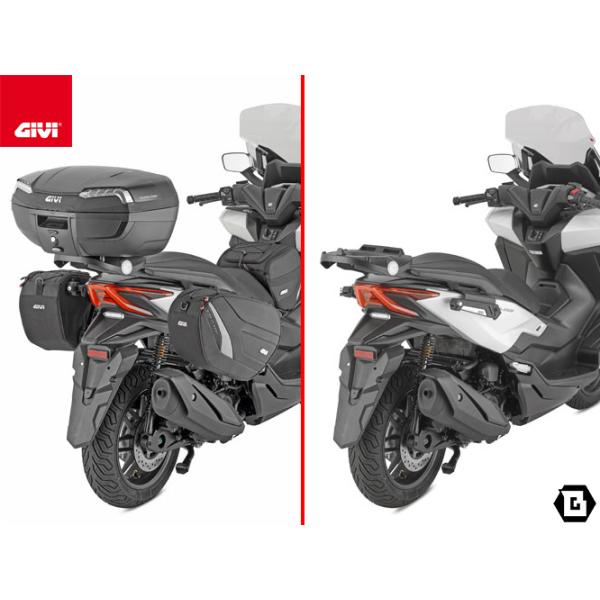 GIVI STL1166は、「STEALTH SYSTEM（ステルスシステム）」を採用した、サイドバッグホルダー（左右セット）です。ガラス繊維強化テクノポリマーとスチールを組み合わせたハイブリッド構造により、高い強度・軽量性・耐久性を実現。...