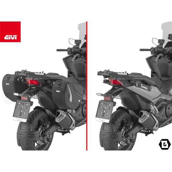 GIVI STL1188は、「STEALTH SYSTEM（ステルスシステム）」を採用した、サイドバッグホルダー（左右セット）です。ガラス繊維強化テクノポリマーとスチールを組み合わせたハイブリッド構造により、高い強度・軽量性・耐久性を実現。...