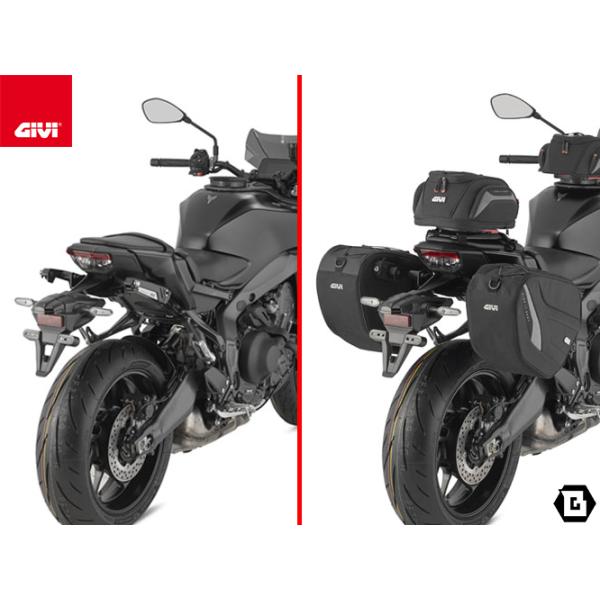 GIVI STL2169は、「STEALTH SYSTEM（ステルスシステム）」を採用した、サイドバッグホルダー（左右セット）です。ガラス繊維強化テクノポリマーとスチールを組み合わせたハイブリッド構造により、高い強度・軽量性・耐久性を実現。...
