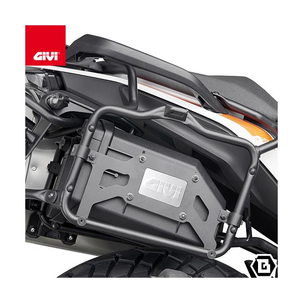GIVI TL7711KITは、S250ツールボックスをサイドケースホルダーに取付けるためのフィッティングキットです。車種専用設計のため、しっかりと取付することが出来ます。【適合車種・適合サイドケースホルダー・取付位置】■KTM 390 ア...