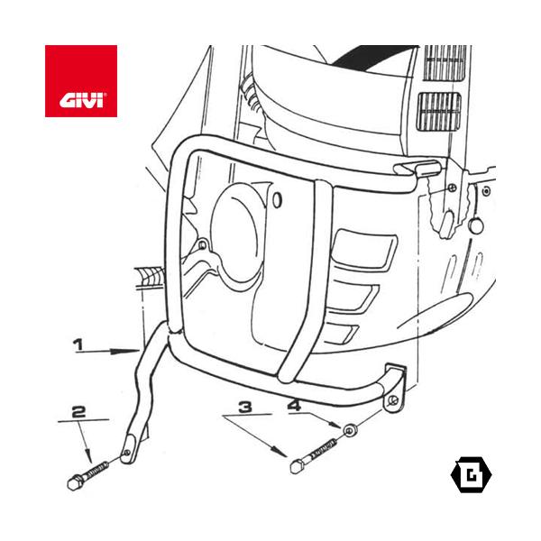 GIVI TN363は、車種専用設計のエンジンガード（フロントサイドパイプ）です。25mm径のスチールパイプを採用し、優れた強度と耐久性を確保。万が一の転倒時に車体へのダメージを軽減するとともに、エンジン周辺をしっかり保護します。スライダー...