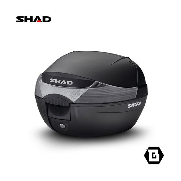 Case with capacity for one helmet. The SH29 is a compact and practical top case, made with high-quality reinforced polyp...