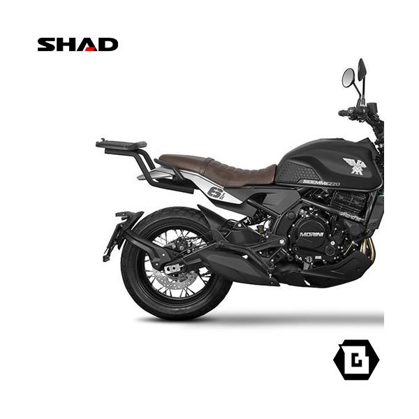 Fixings to mount a suitcase higher than the motorcycle.The SHAD Top Master fixing kit allows you to mount the top case t...