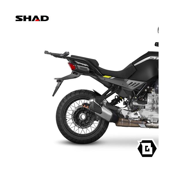 Fixings for mounting a suitcase on top of the motorbike.The SHAD Top Master fixing kit allows you to mount the top case ...