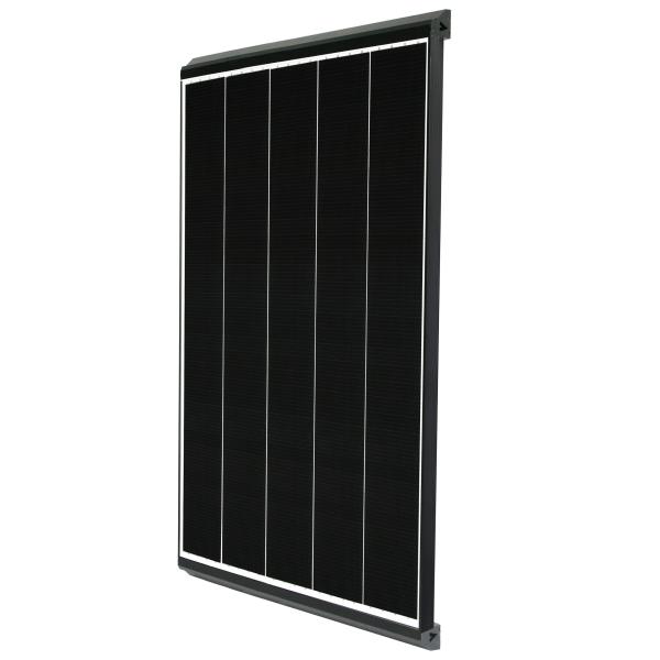 影に強い!! GWSOLAR 125W 太陽光パネル【キャンピングカー RV車 特製フレームタイプ】parallel black・RV車載 太陽光パネル【欧州自動車部品輸出基準　eマーク認証済み品】【細幅658mmmm】全並列 ソーラーパネ...