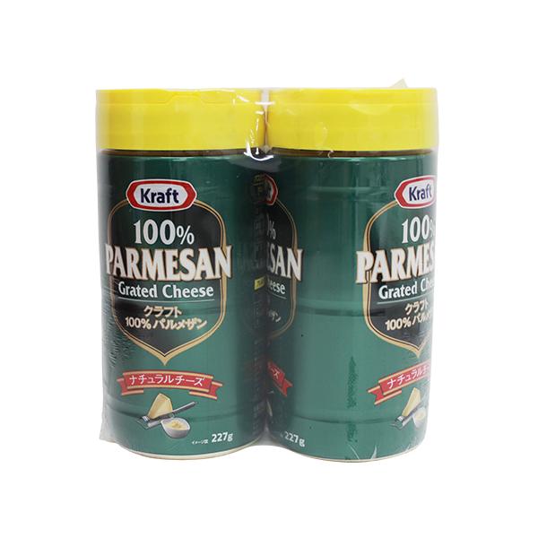 クラフト 100％パルメザンチーズ 227g×2本名称：ナチュラルチーズ原材料名：写真参照内容量：227g×2本保存方法：高温多湿を避けて保存して下さい。原産国名：アメリカ輸入者：エムケーチーズ株式会社※パッケージデザイン等は予告なく変更さ...