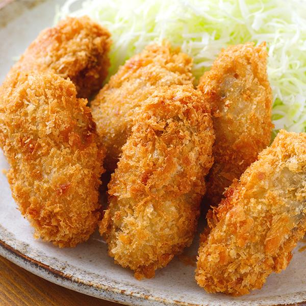【内容(量)】カキフライ840g【原材料(産地)】カキ（広島）、衣（パン粉、でん粉、コーンフラワー、粉末状植物性たん白、食塩、植物性油脂（なたね油、サフラワー油）、糖類（異性化液糖、砂糖）、大豆粉、コーングリッツ、小麦粉、こしょう）、加工で...