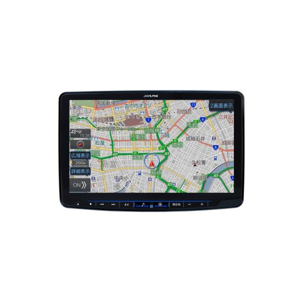 "11型大画面カーナビ フローティング ビッグX11車種専用設定により、カーナビ起動時にオーナー心をくすぐる車種専用オープニングデザインと操作性に優れた静電タッチキーと誤操作を防止する安心機能を搭載安定感のある、高強度タフネス構造カーナビ起...