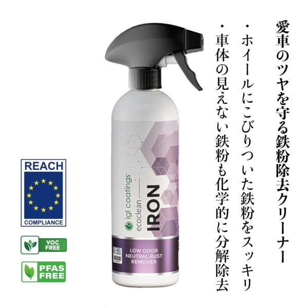 ・ホイールに付着したブレーキダストの除去・塗装面に付着した鉄粉の除去・ガラス表面のクリーニング・コーティング施工前の下地処理