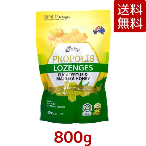 プロポリスは働き蜂によって葉芽や木の樹皮から集められた樹脂状の物質です。アミノ酸やビタミン、ミネラル、バイオフラボノイドが含まれるとされています。True Blueのプロポリス、ユーカリ ＆ マヌカハニーのど飴は、MGO 600+ のマヌカ...